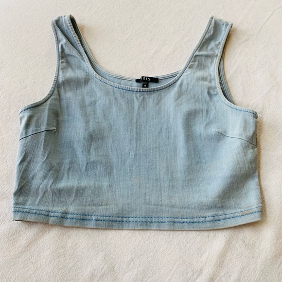 iris | Tops | Iris Denim Crop Top | Poshmark